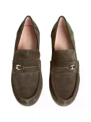 COCCINELLE Suede Logo-plaque Loafers