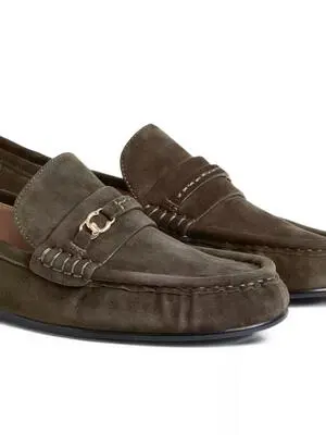 COCCINELLE Suede Logo-plaque Loafers