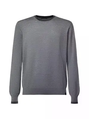 FAY Elbow-patch Crew-neck Sweater - Grey