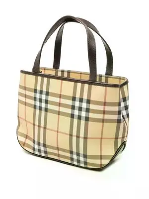 BURBERRY 2000-2017 House Check Coated Canvas Handbag