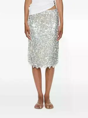 Christopher Esber Opaline Sequin-embellished Midi Skirt