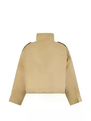 MOORER High-neck Drawstring Bomber Jacket