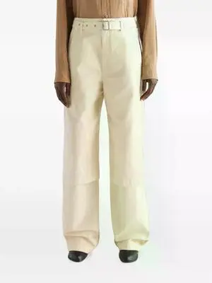 LEMAIRE Work Pants In Garment-dyed Shiny Denim