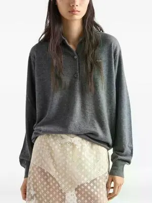 Prada Cashmere Polo Sweater
