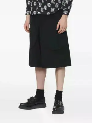 Comme Des Garçons Curved-overlay Shorts
