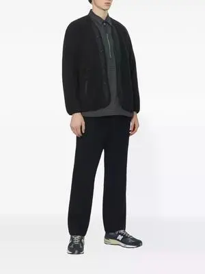 COMME DES GARÇONS HOMME Houndstooth-pattern Quarter-zip Polo Shirt