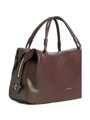 COCCINELLE Medium Lizzie Logo-print Leather Tote Bag - Brown