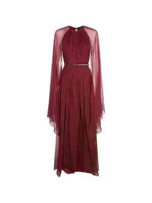 Max Mara Silk Chiffon Dress - Red