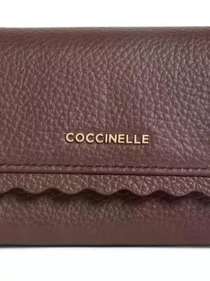 COCCINELLE Small Leather Lace Scalloped Wallet