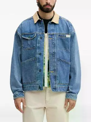 Columbia Acker Rock Contrast-collar Patch-pocket Denim Jacket - Blue