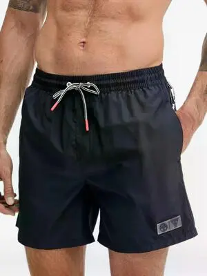 GUESS USA Logo-patch Drawstring Swim Shorts