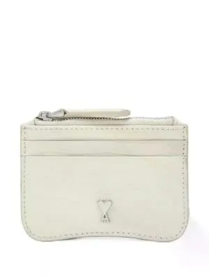 AMI PARIS Ami De Coeur Lizard-effect Card Holder - Neutrals