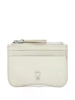 AMI Paris De Coeur Lizard-effect Card Holder