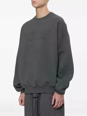 ESSENTIALS Logo-embossed Crew-neck Sweatshirt
