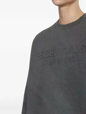 ESSENTIALS Logo-embossed Crew-neck Sweatshirt