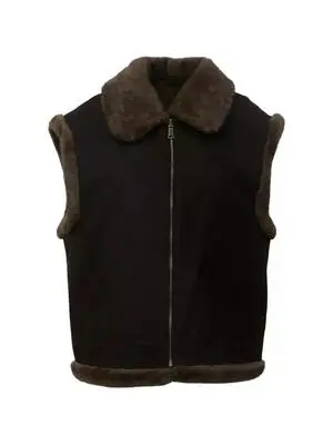 MC2 SAINT BARTH Hesketh Wax Shearling-trim Gilet