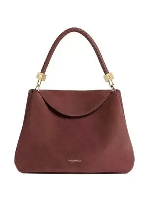 COCCINELLE Medium Tiggy Braided-handle Suede Tote Bag