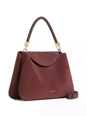 COCCINELLE Medium Tiggy Braided-handle Suede Tote Bag
