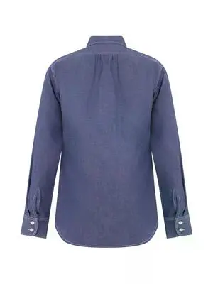 MOORER Contrast-stitch Chest-pocket Shirt