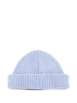 AMARANTO Ribbed-knit Beanie Hat