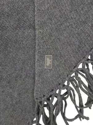 WEEKEND MAX MARA Fringed Wool Shawl Dark