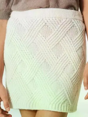 TWINSET Short Knit Skirt With Criss-cross Pattern