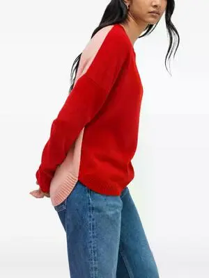 Chinti & Parker Colour-block Curved-hem Sweater