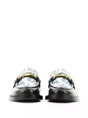 Filling Pieces Broken Plate Round-toe Loafers