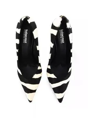 LOLA CRUZ Eugenia Zebra-print Pumps