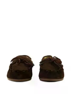 POSA Embellished Suede Loafers