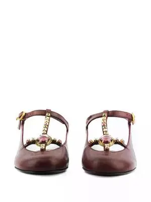 Etro Embellished T-bar Ballet Flats