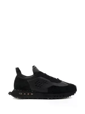 BEPOSITIVE Race Leather Low-top Sneakers - Black