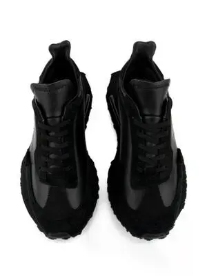 BEPOSITIVE Race Leather Low-top Sneakers - Black