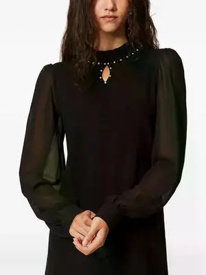 TWINSET Short Knit Dress With Ruffles