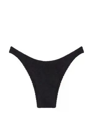 REINA OLGA Ginny Crinkled Bikini Bottoms - Black