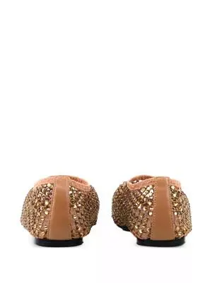 STRATEGIA SHOES Crystal-embellished Ballet Flats