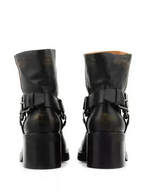 Elena Iachi Bohemian Distressed Ankle Boots