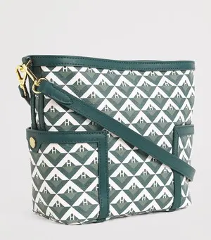 Harrods Coated Canvas Geometric Bucket Bag