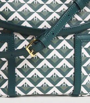 Harrods Coated Canvas Geometric Bucket Bag