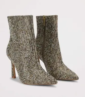 Kurt Geiger Crystal-embellished Annabel Ankle Boots