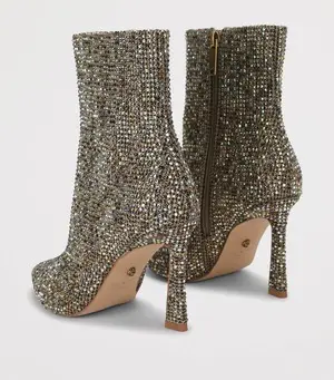 Kurt Geiger Crystal-embellished Annabel Ankle Boots
