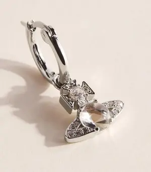VIVIENNE WESTWOOD Crystal Ondina Hoop Earrings