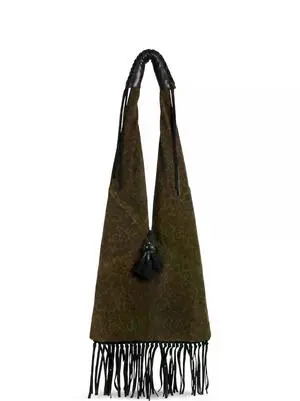 Jérôme Dreyfuss Aram Leopard-print Fringed Shoulder Bag - Brown