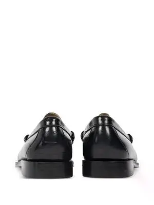 G.H.BASS Weejun Heritage Larson Crocodile-effect Loafers - Black