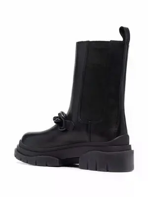 Ash Storm Chain Leather Boots