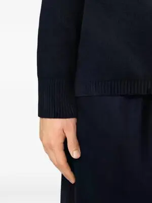 Stone Island Logo-patch Crew-neck Sweater - Blue
