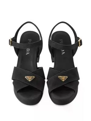 Prada Suede Platform Sandals