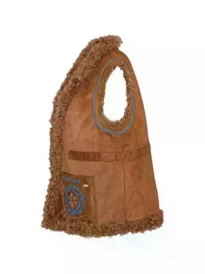 Pho Firenze Teddy Vreversible Embroidered Waistcoat