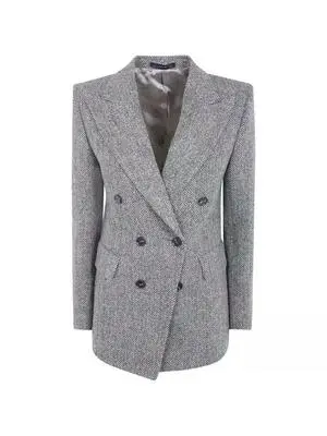 Paul Smith Harris Tweed Herringbone Double-breasted Jacket