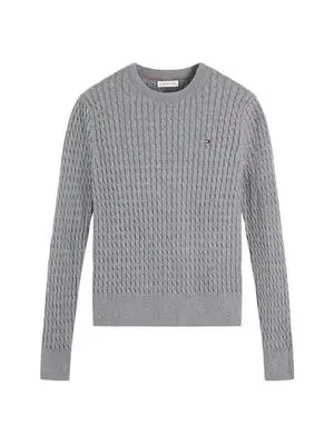 Tommy Hilfiger Cable-knit Logo-patch Sweater